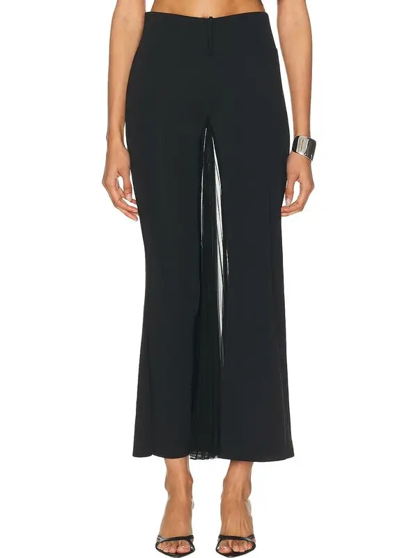 COURREGES Infinity Pleats Jersey Pant - Black