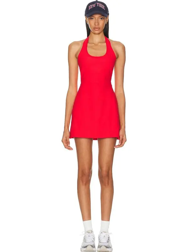 Beyond Yoga Spacedye Active Halter Dress - Candy Apple Red Heather
