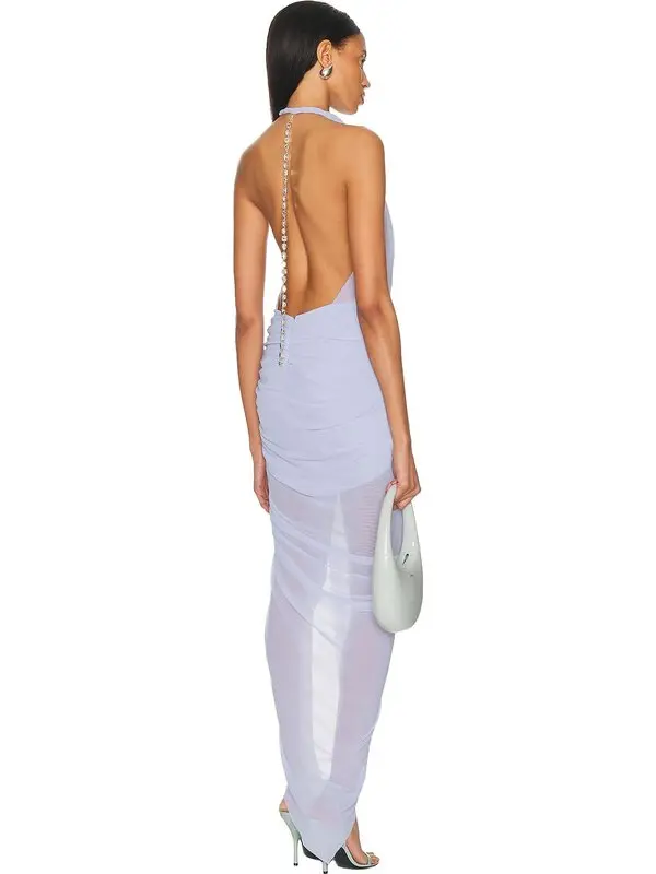 MAY MASHIAH Ele Halter Dress - Dusky Lilac