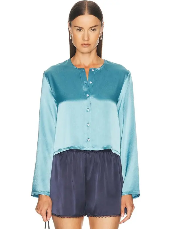 LESET Barb Crew Cardigan - Skye