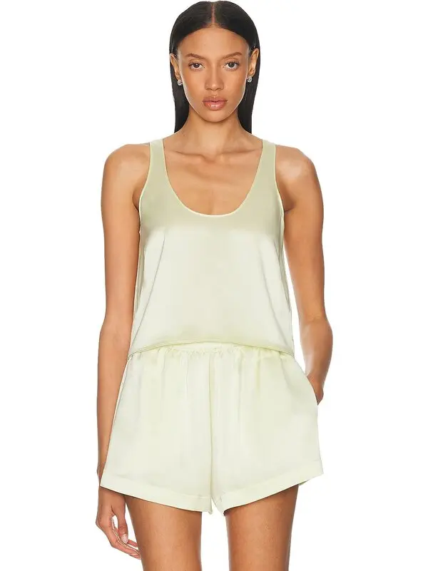 LESET Barb Scoop Tank Top - Citrine