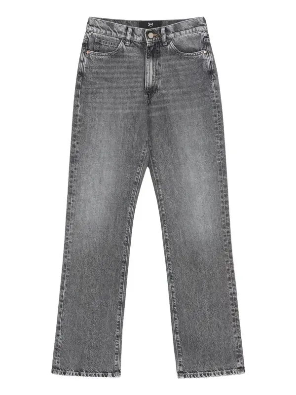 3x1 Cotton Straight Leg Jeans - Grey