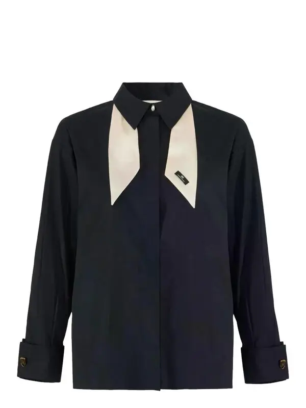 Elisabetta Franchi Poplin Shirt - Black