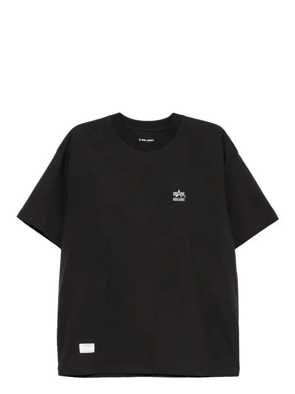 Izzue Logo-embroidered T-shirt - Black
