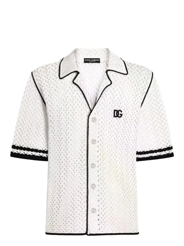 Dolce & Gabbana Knitted Short-sleeve Shirt - White
