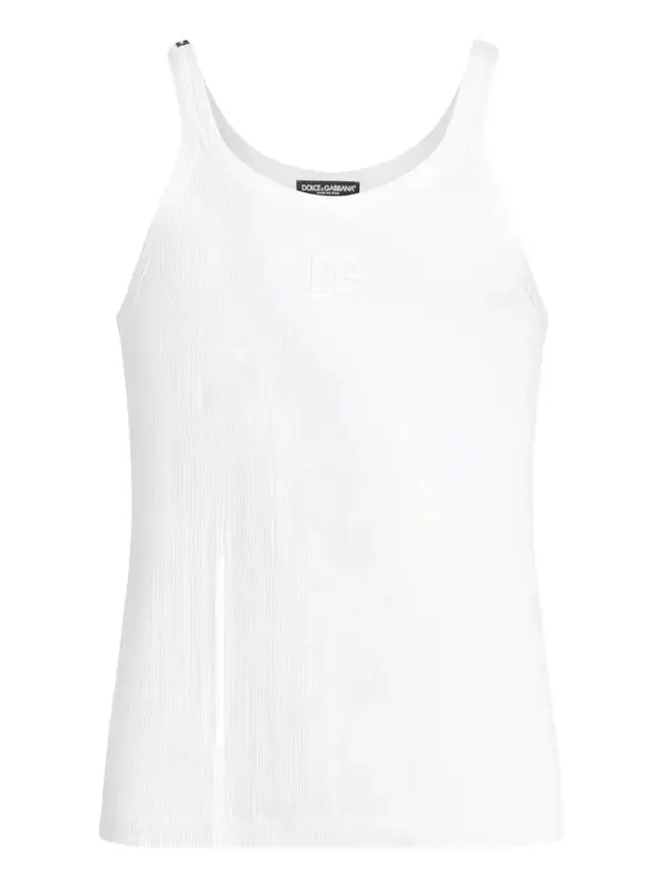 Dolce & Gabbana Cotton Tank Top - White