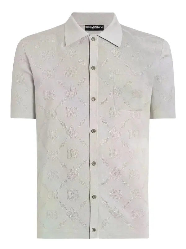 Dolce & Gabbana Monogram-pattern Shirt - Grey