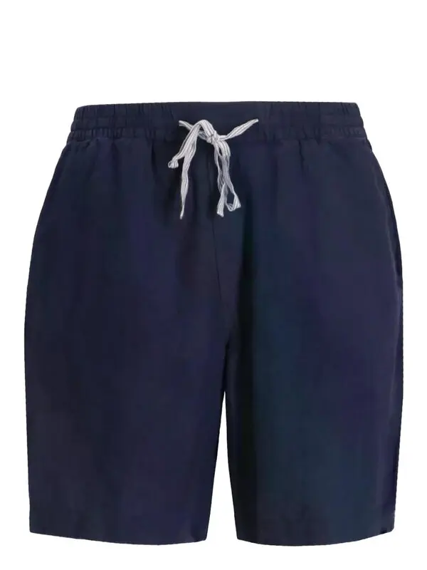 Hugo Boss Linen Shorts - Blue