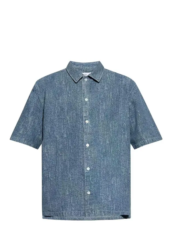SAMSOE SAMSOE Washed Denim Shirt - Blue