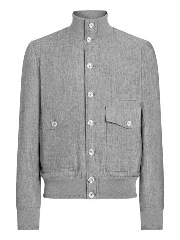 Dolce & Gabbana Silk Shirt Jacket - Grey