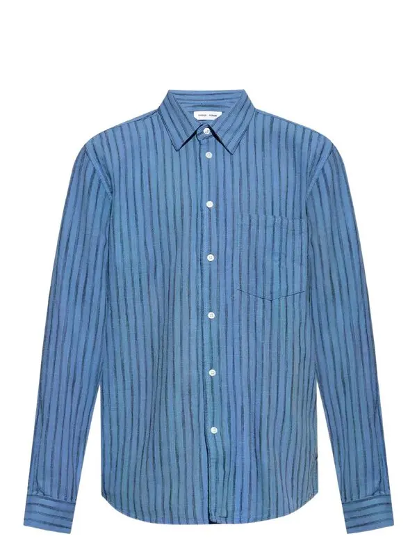 SAMSOE SAMSOE Striped Shirt - Blue