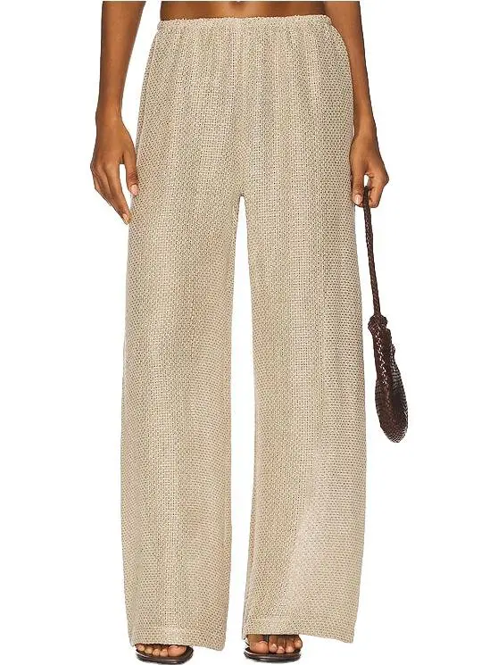 LESET Stella Wide Leg Pant - Grey