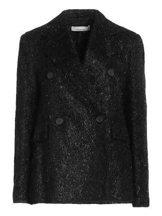 Liviana Conti Brushed-felt Double-breasted Blazer - Black