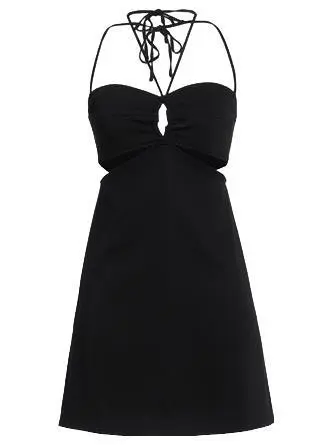 Maje Mini Dress In Viscose And Elastane - Black