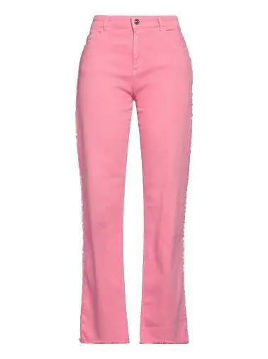NENETTE Straight-leg Jeans With Fringed Hem - Pink