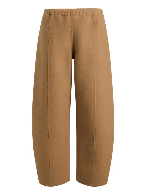Khaite Clover Suede Pants - Camel