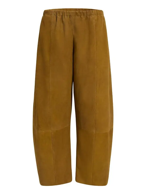 Khaite Clover Suede Pants - Toffee