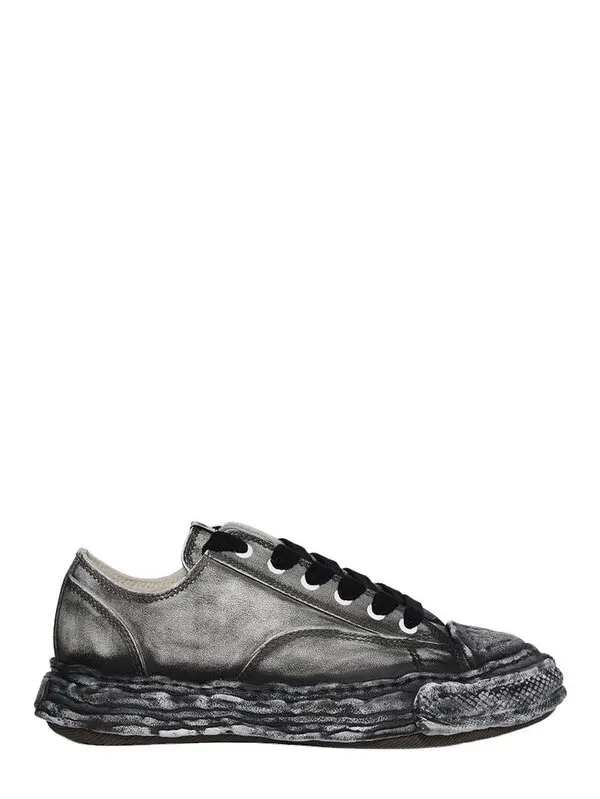 Mihara Yasuhiro Peterson 23 Low Original Sole Faded Effect Leather - Black