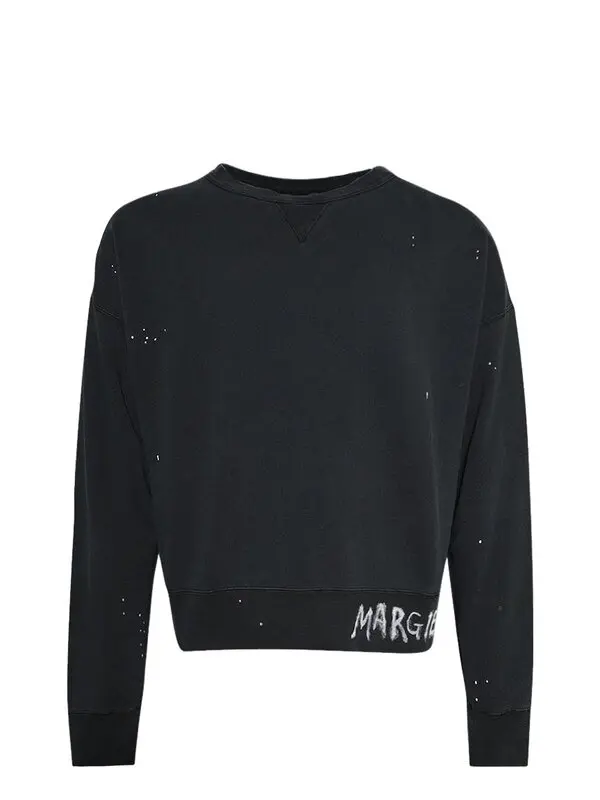 MAISON MARGIELA Crewneck Sweatshirt - Washed Black