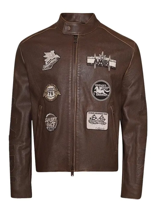 Amiri Patch Racer Jacket - Walnut Brown