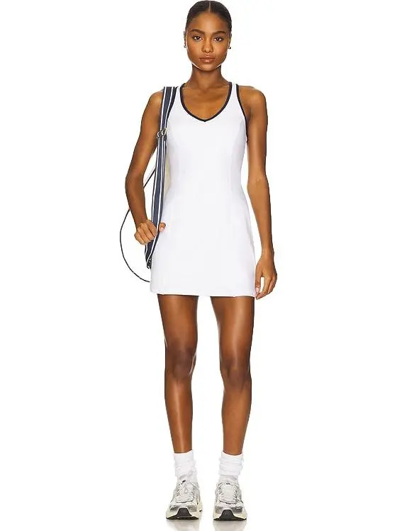 Beyond Yoga Spacedye Contrast Trim Active Dress - Cloud White