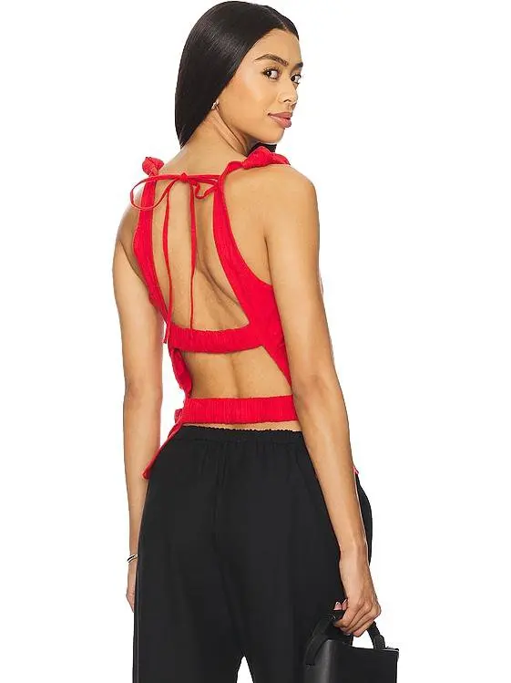 Free People Kaylor Backless Top - Atlas Red