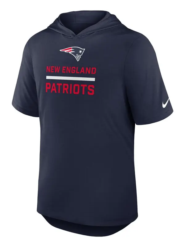 Nike New England Patriots Dri-fit Nfl Hooded T-shirt - Blue
