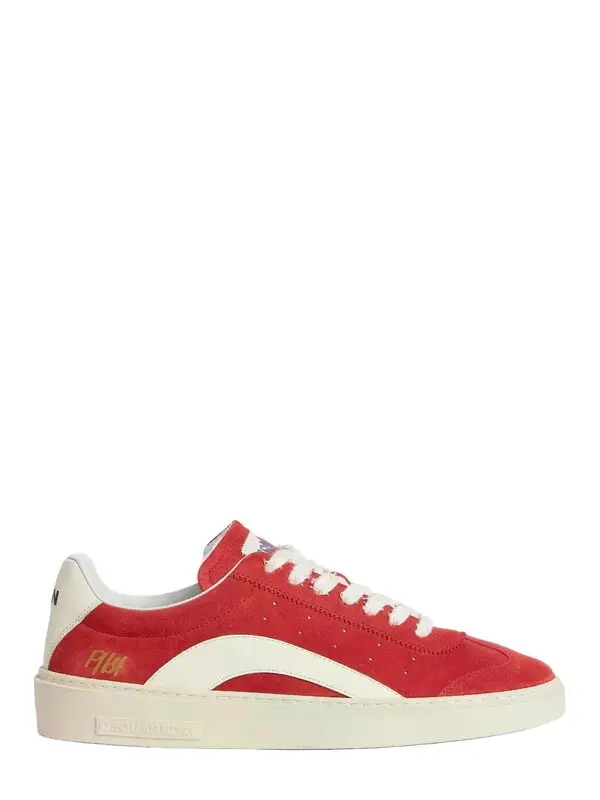 Dsquared2 Suede Low Top Sneakers - Red
