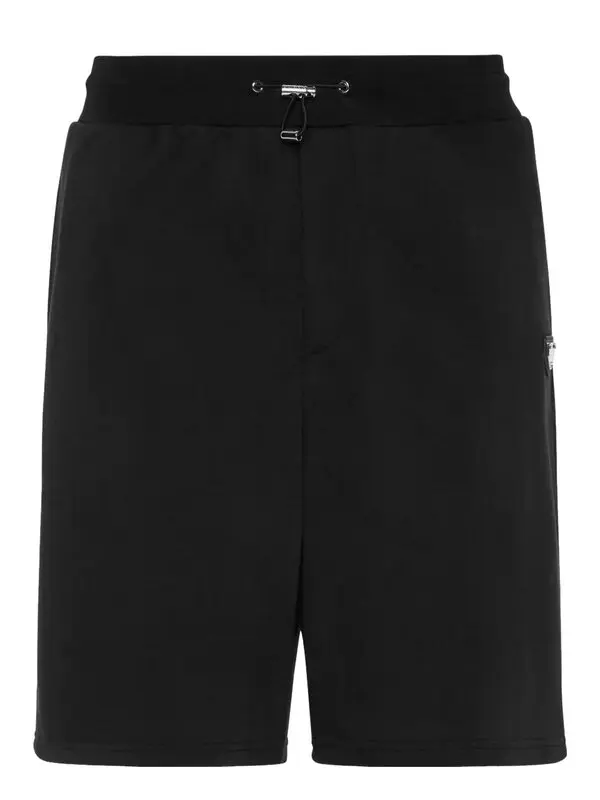 Philipp Plein Cotton Track Shorts - Black