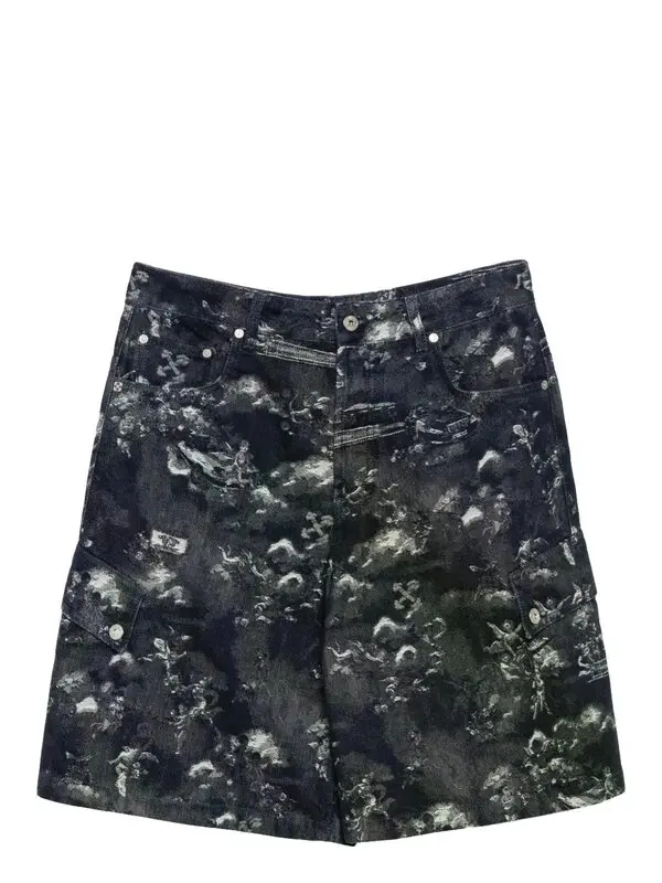 Off-White Graphic-print Shorts - Blue
