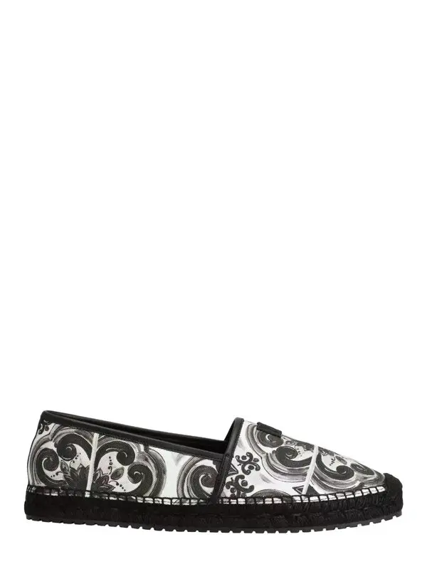 Dolce & Gabbana Majolica-print Espadrilles - Black