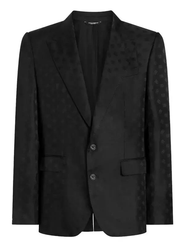 Dolce & Gabbana Logo-jacquard Blazer - Black