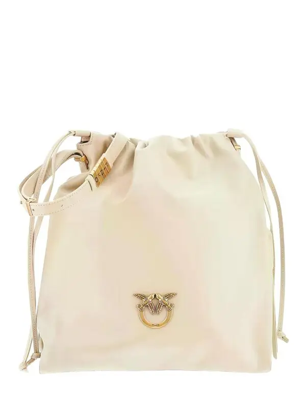 Pinko Love Birds Shoulder Bag - Neutrals