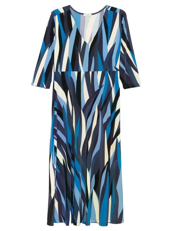 SIYU Printed Midi Dress - Blue
