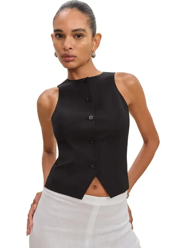 REFORMATION Rory Vest - Black