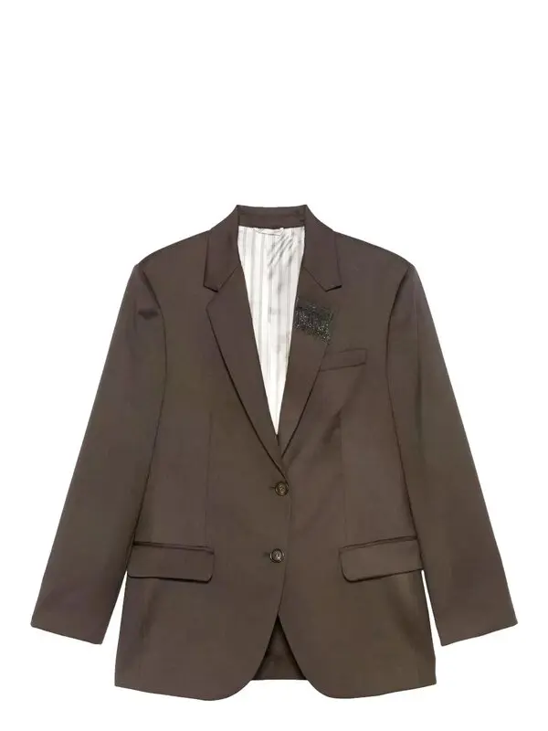 Brunello Cucinelli Single-breasted Blazer - Brown