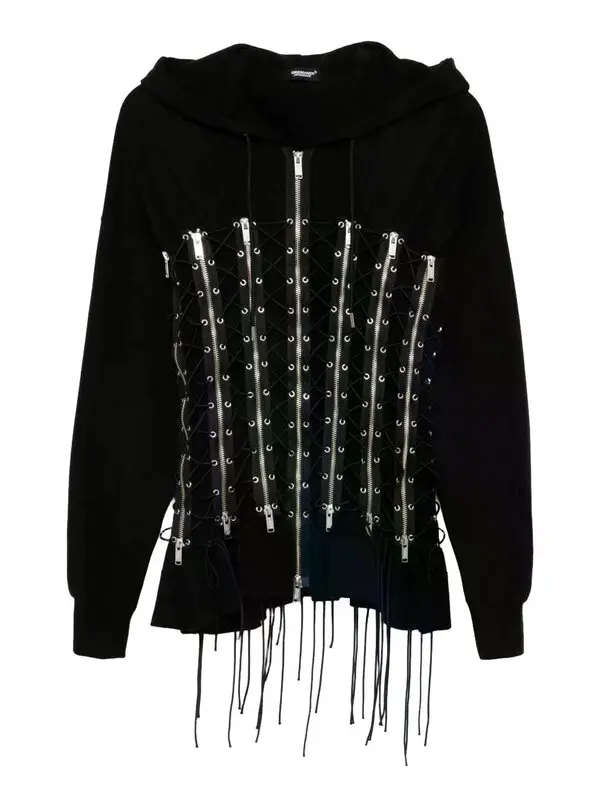 UNDERCOVERISM Eyelet Hoodie - Black