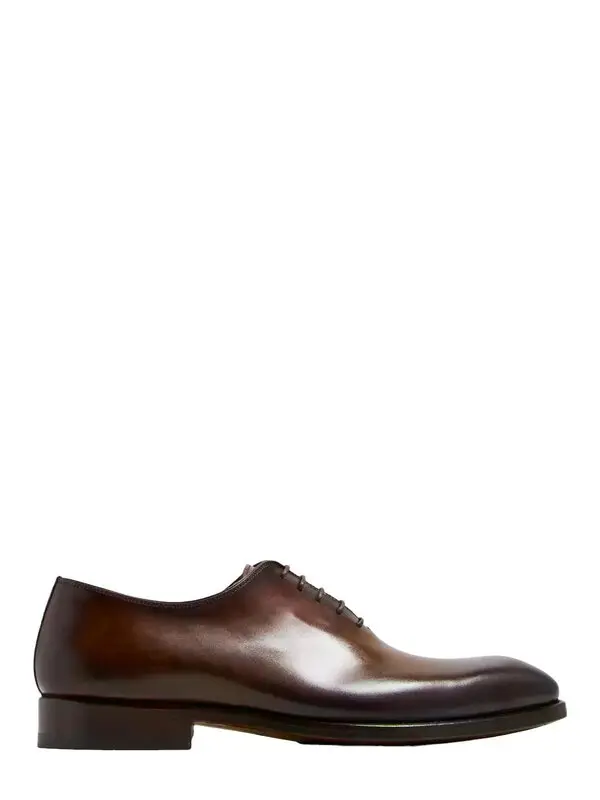 Magnanni Leather Oxford Shoes - Brown