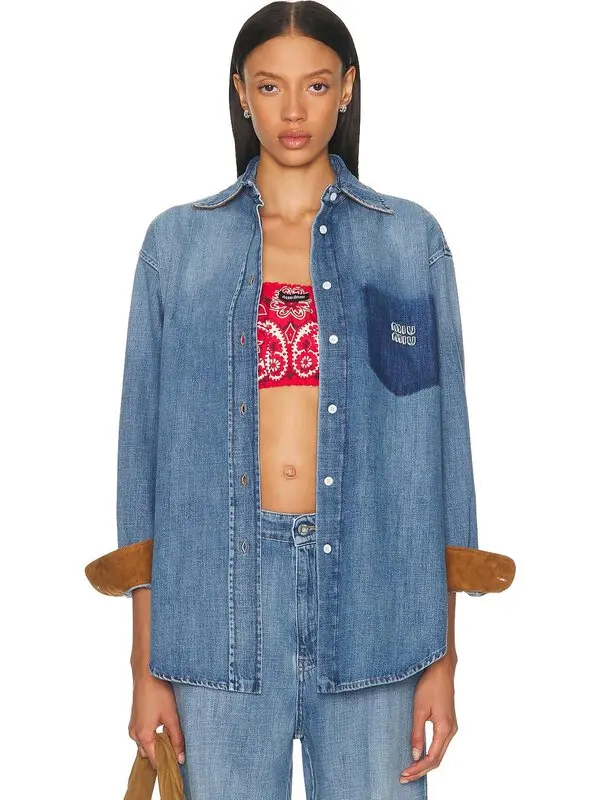 Miu Miu Denim Shirt - Celeste