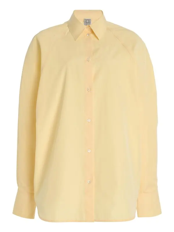 TOTEME Cotton Button-down Shirt - Yellow