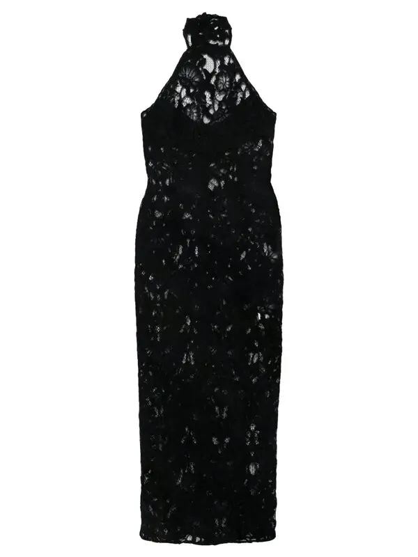 MANURI Cherie Halterneck Dress - Black