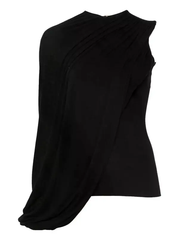 MANURI Lillies Cashmere Blouse - Black