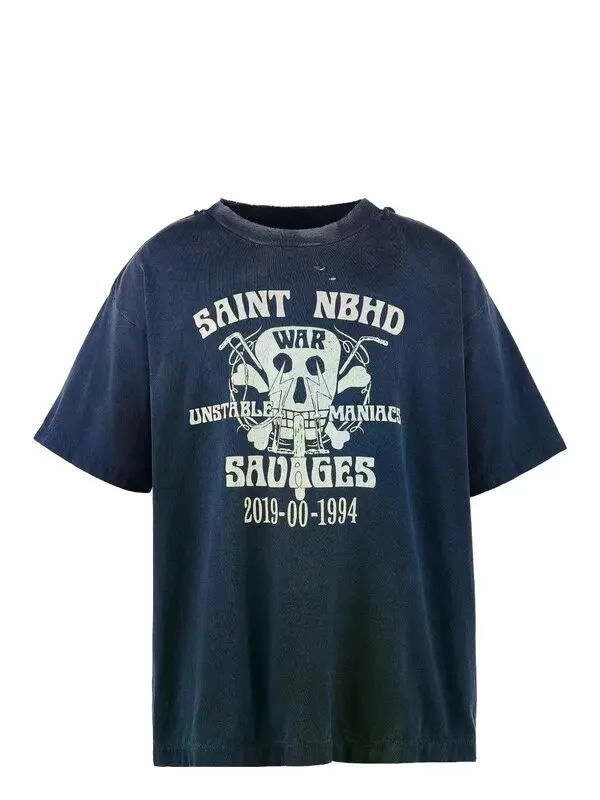 NEIGHBORHOOD Cotton T-shirt - Navy