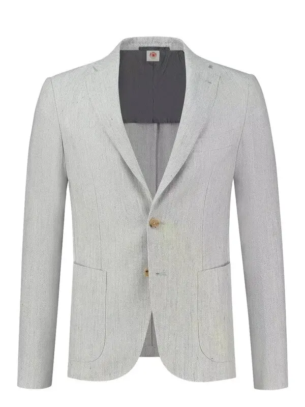 LUIGI BORRELLI Single-breasted Blazer - Grey