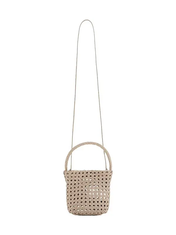 Madewell Handwoven Caned Leather Mini Bag - Alabaster
