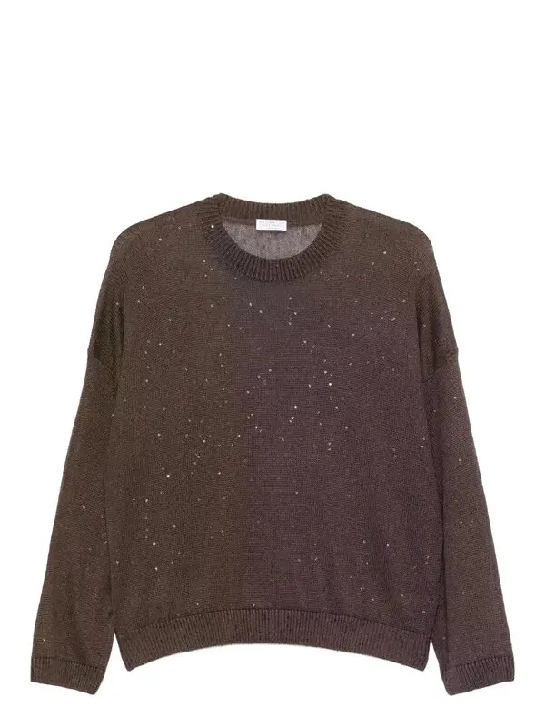 Brunello Cucinelli Sequin-embellished Jumper - Brown
