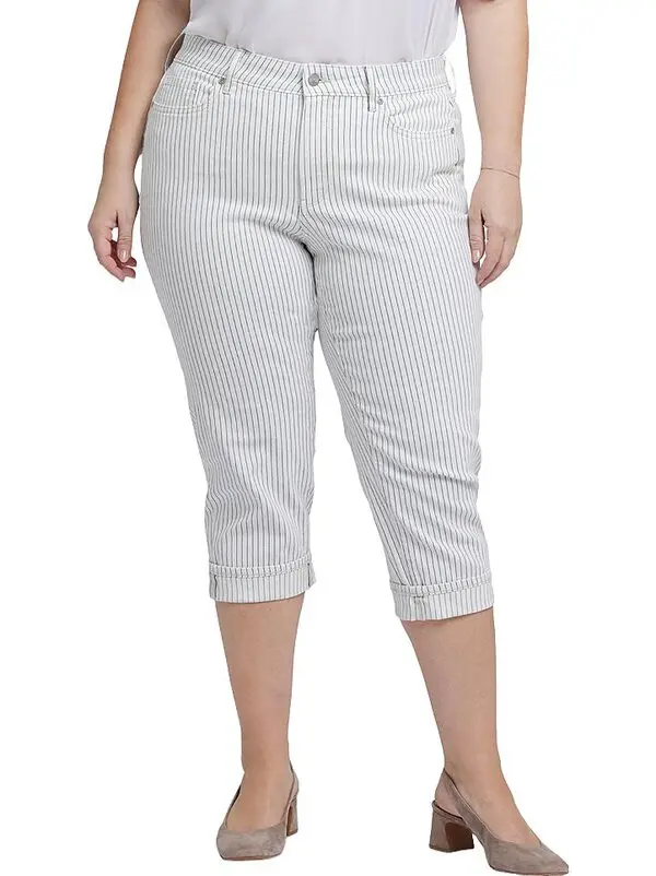 NYDJ Marilyn Straight Crop Jeans - Palencia Stripe