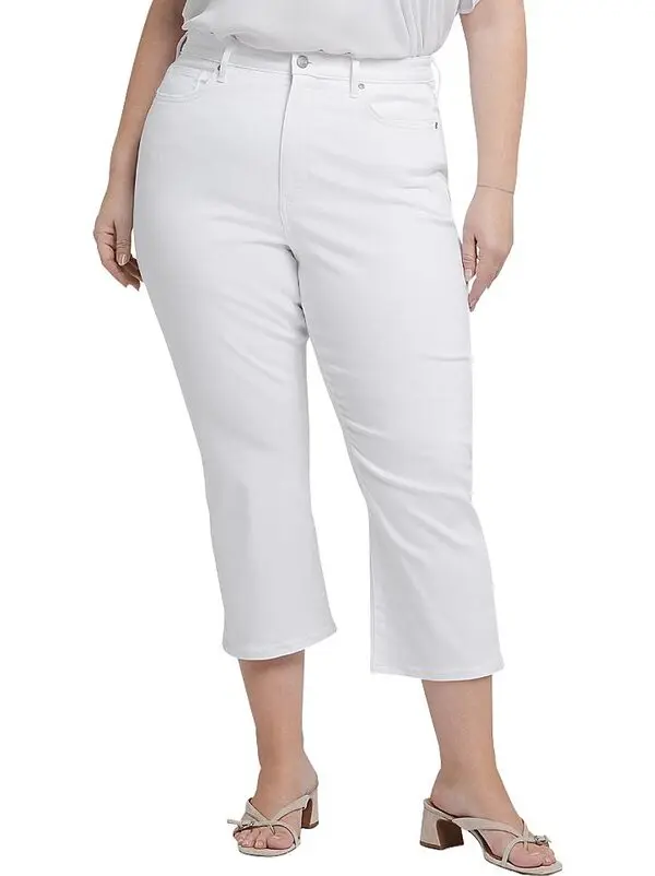 NYDJ Joni High Rise Relaxed Capri Jeans - Optic White