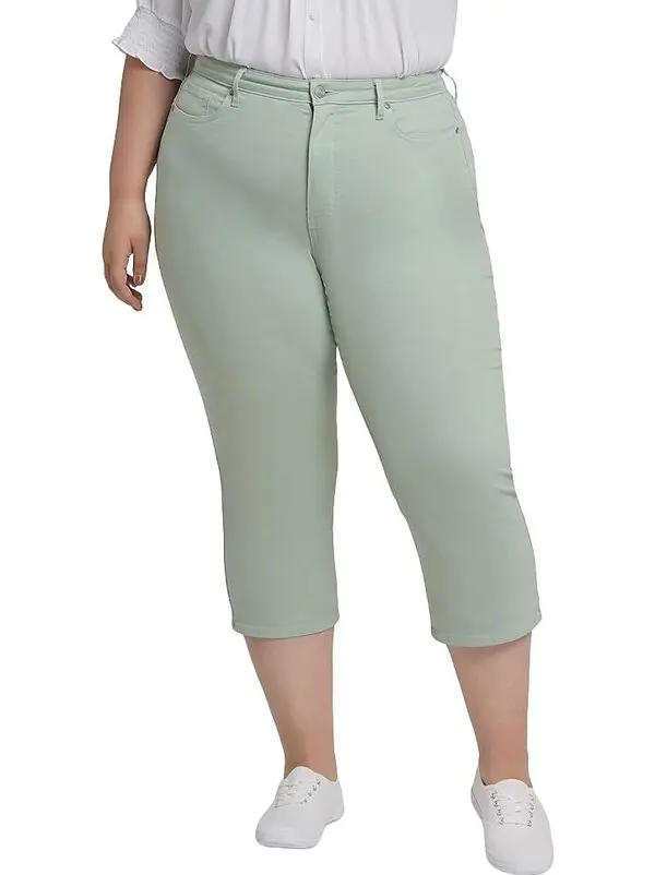 NYDJ Joni High Rise Relaxed Capri Jeans - Tomatillo