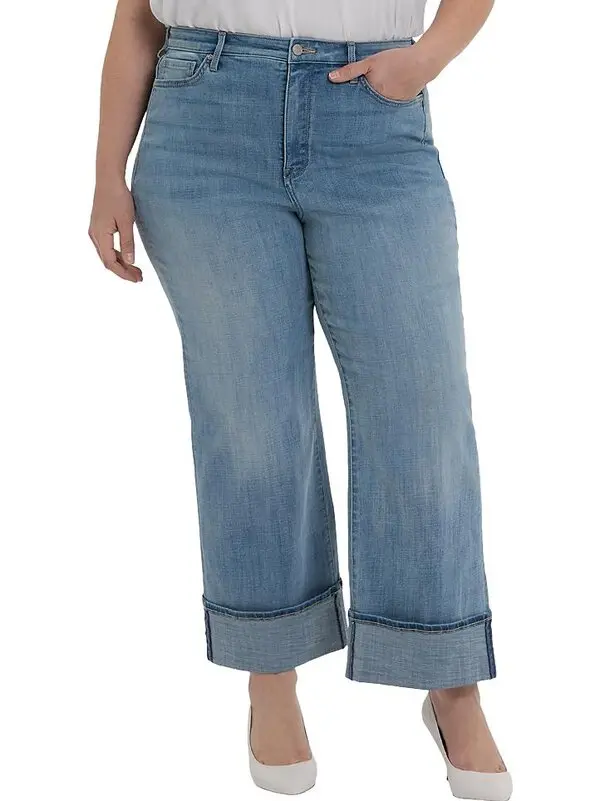 NYDJ Teresa High Rise Wide Leg Jeans - Madison River